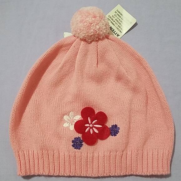 Disney | Accessories | Disney Princess Pink Floral Pompom Hat | Poshmark